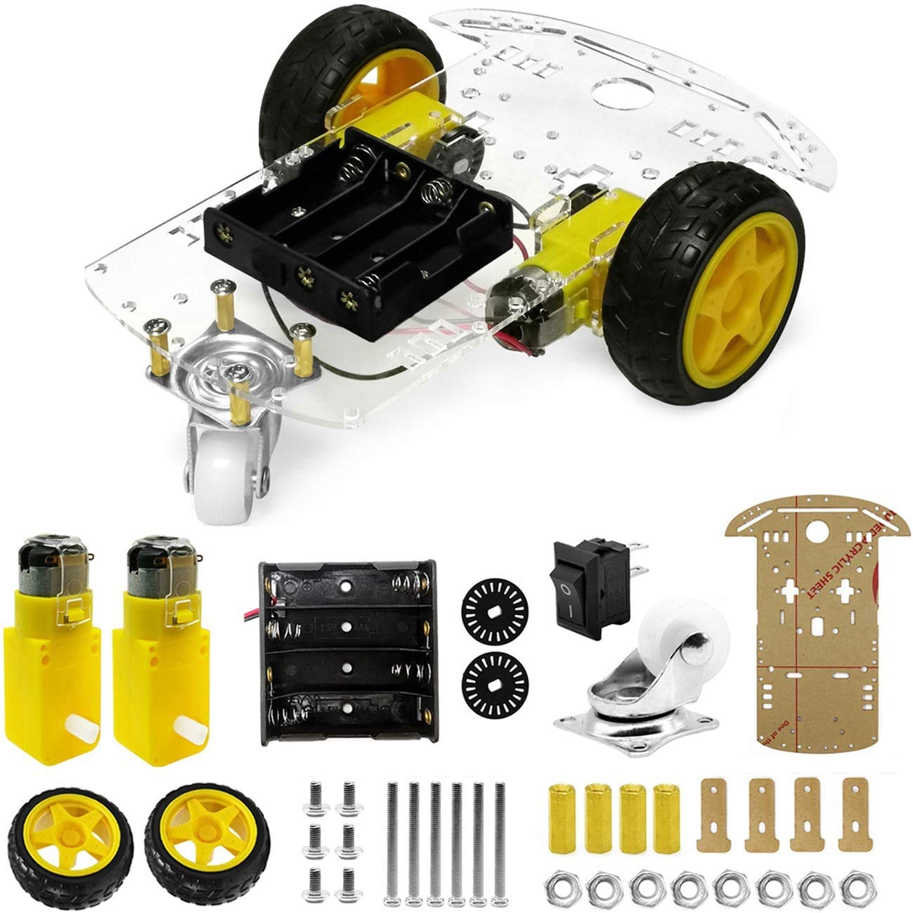 2 Wheel Robotic Smart Car Chassis - New Multan Electronics